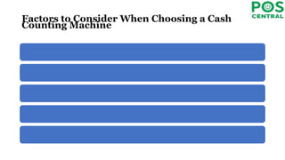 Cash Management Made Easy: The Role of Cash Counting Machines | PPTX
