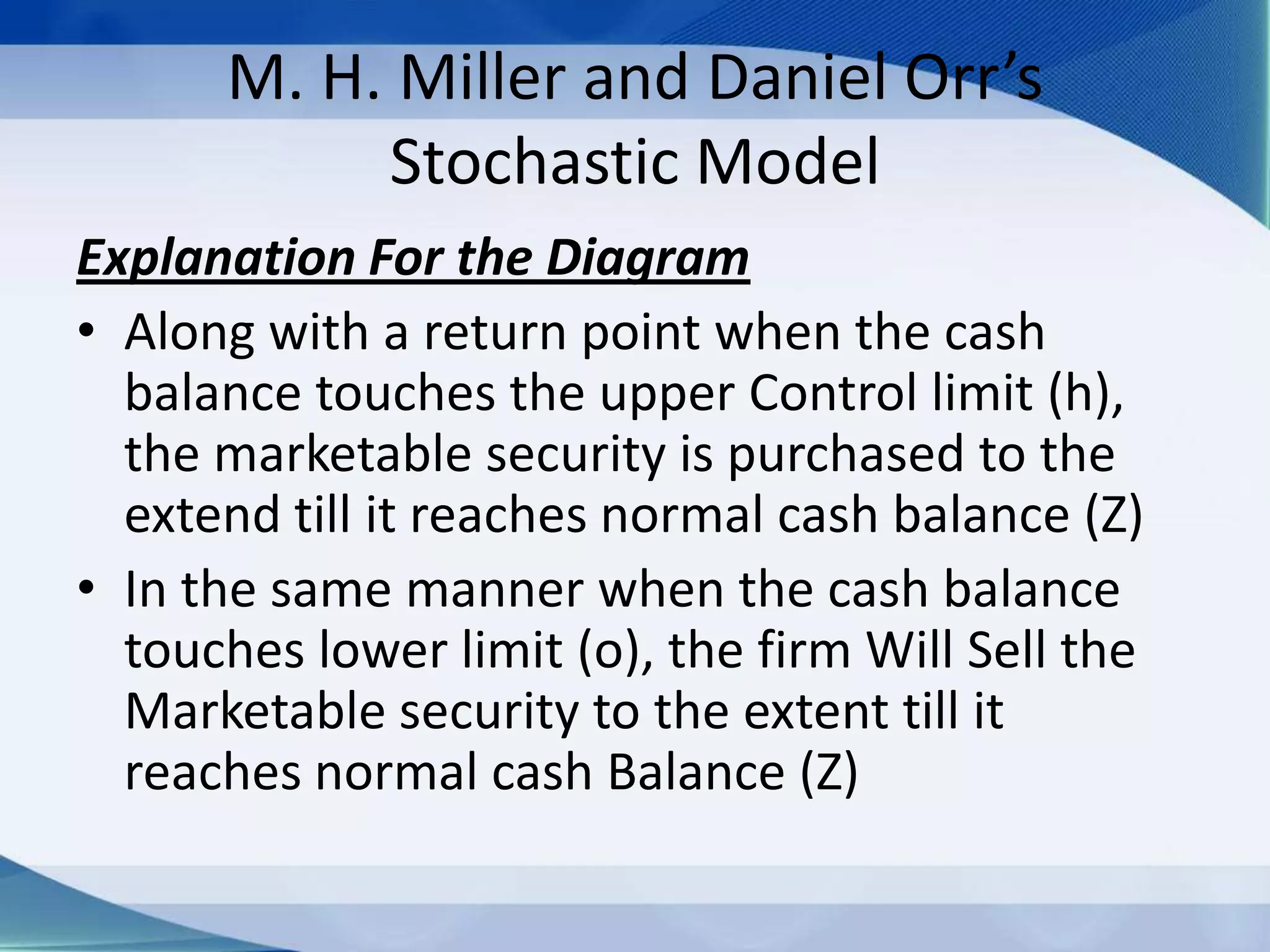 Cash management model | PPTX