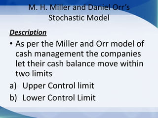 Cash management model | PPTX