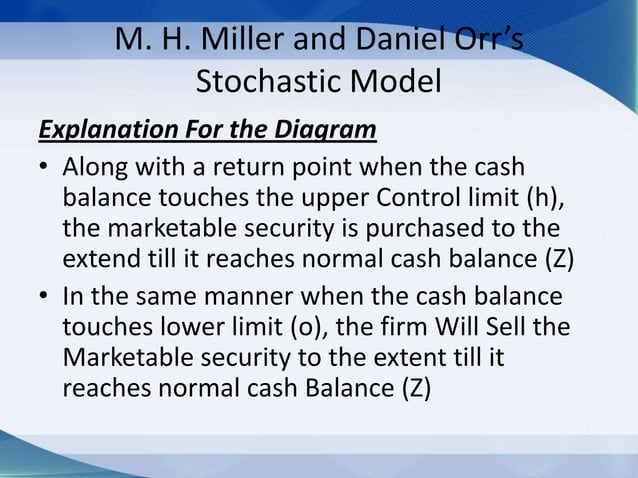 Cash management model | PPTX | Business Accounting & Finance | Business