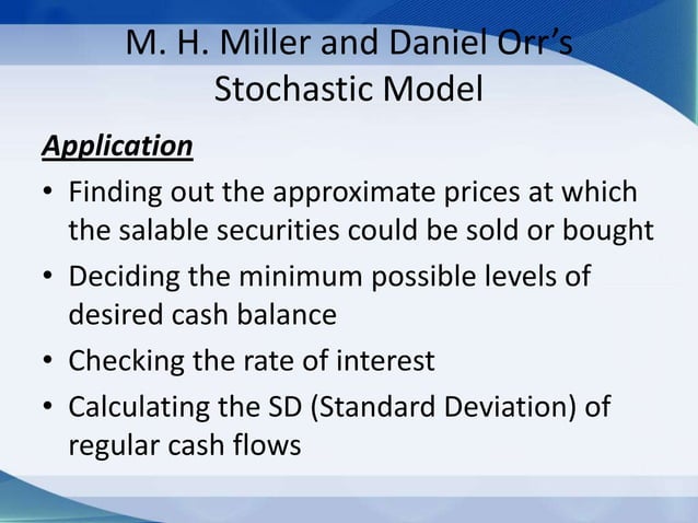Cash management model | PPTX | Business Accounting & Finance | Business