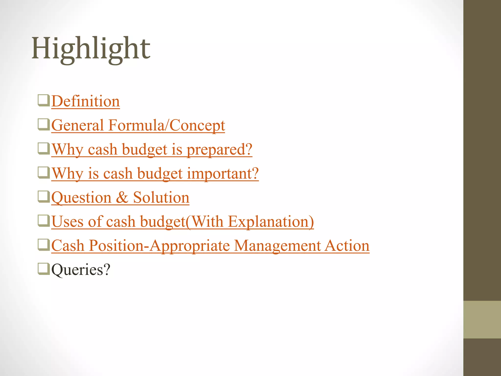 Cash management presentation | PPTX