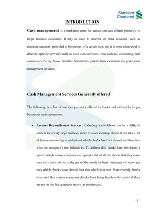 Cash management report | DOCX