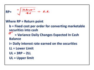 Cash Management | PPTX