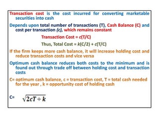 Cash Management | PPTX