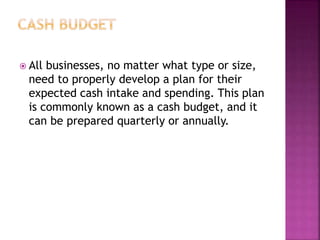 Cash management | PPTX