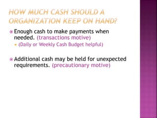 Cash management | PPTX