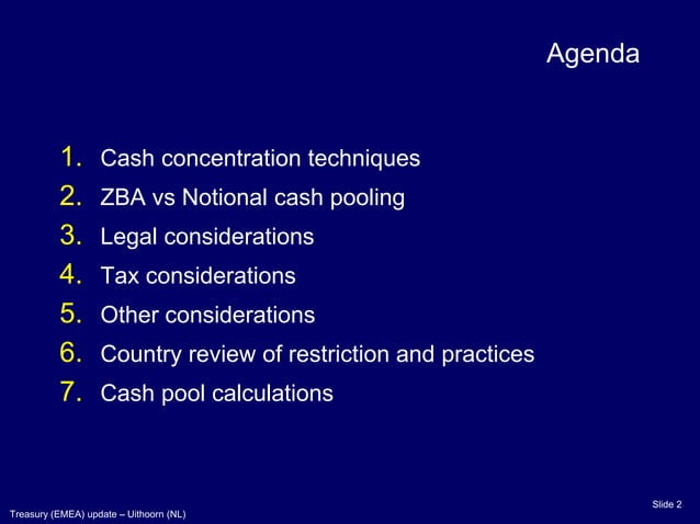 Cash pooling and cash concentration techniques | PPTX