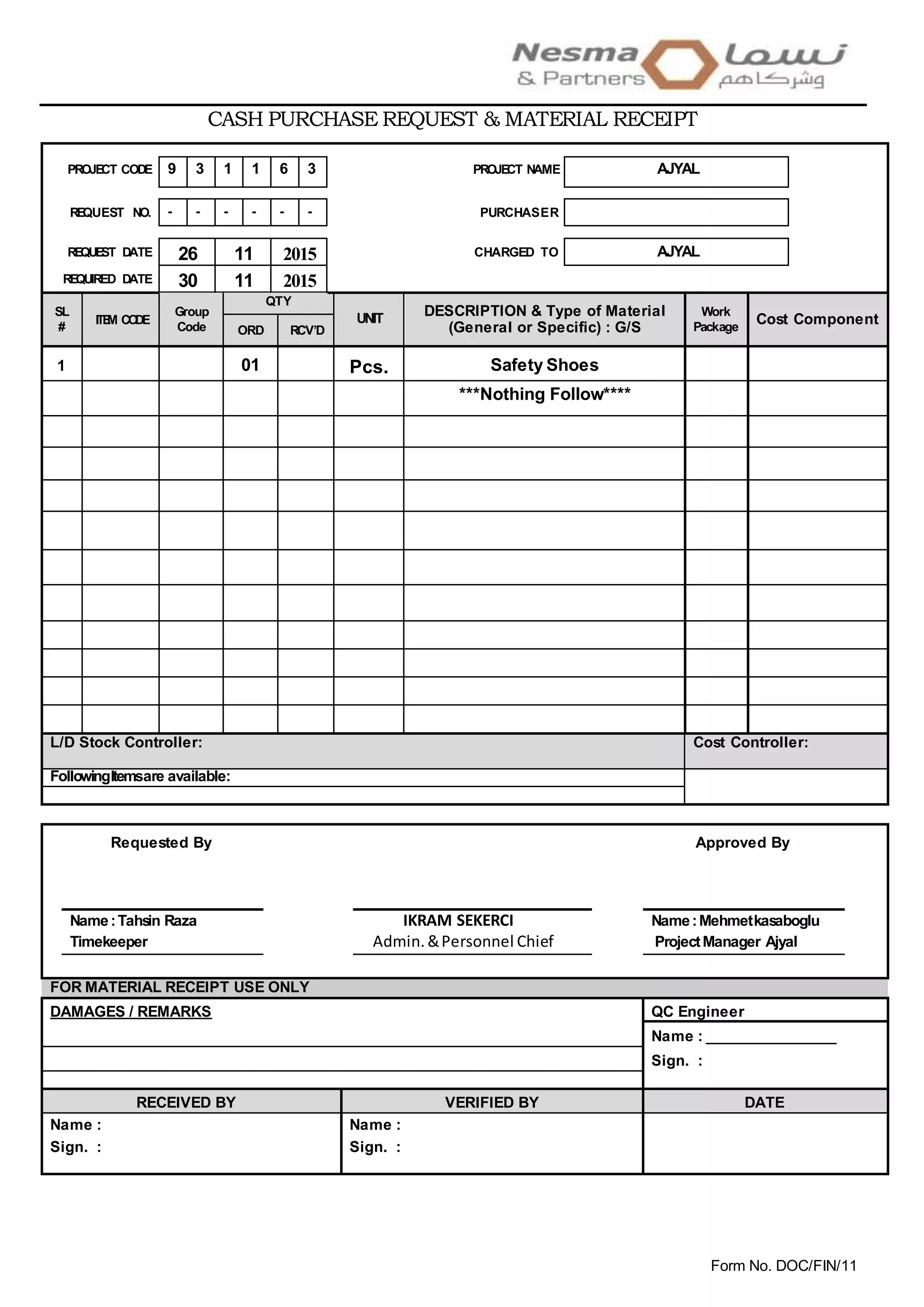 Cash purchase recipt | PDF