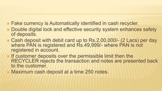 Cash recycler machine and atm | PPTX