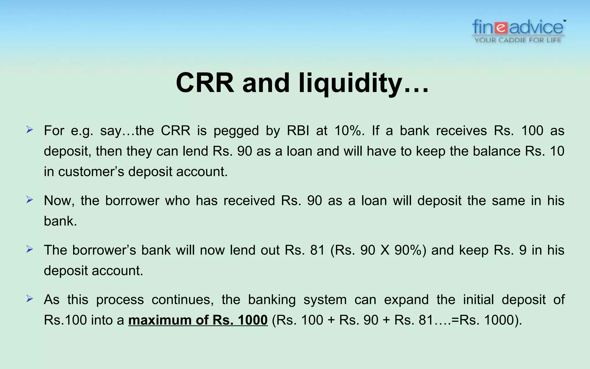 Cash Reserve Ratio (CRR) | PPT