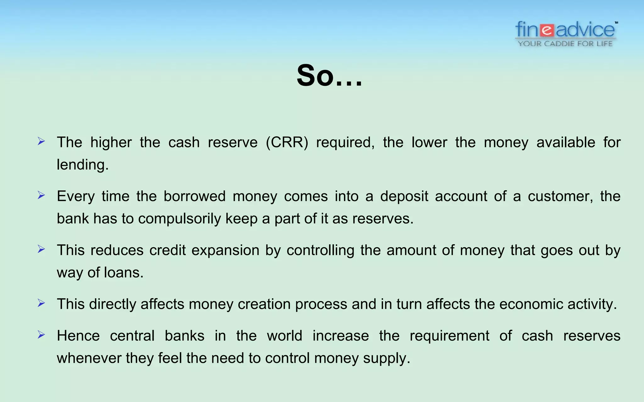 Cash Reserve Ratio (CRR) | PPT