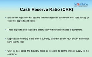 Cash Reserve Ratio (CRR) | PPT