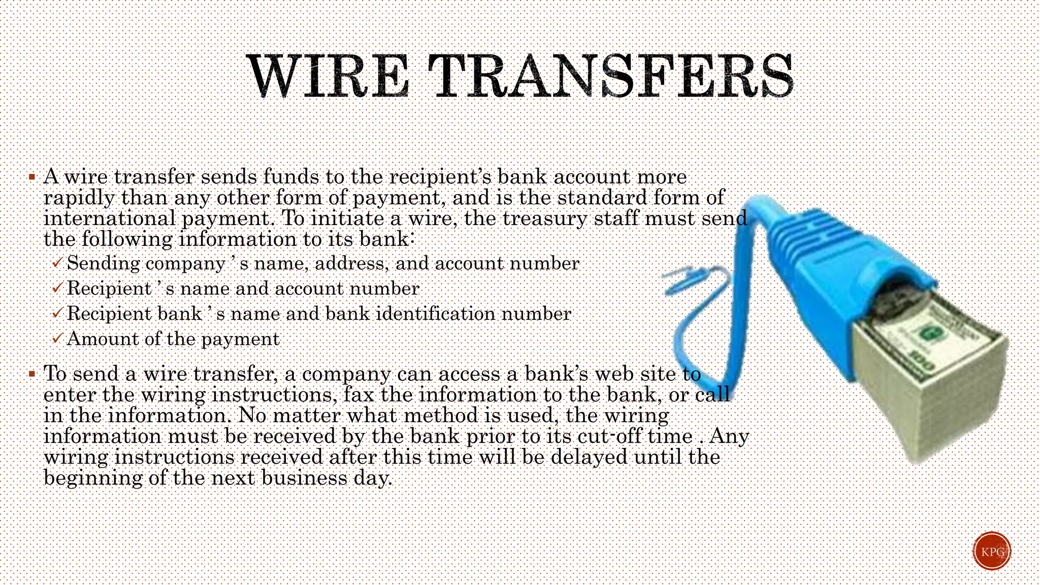 Cash Transfer Methods | PPTX