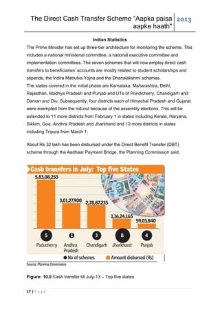 Direct Cash Transfer Scheme India | PDF