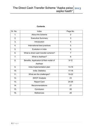 Direct Cash Transfer Scheme India | PDF | Business | Business and Finance