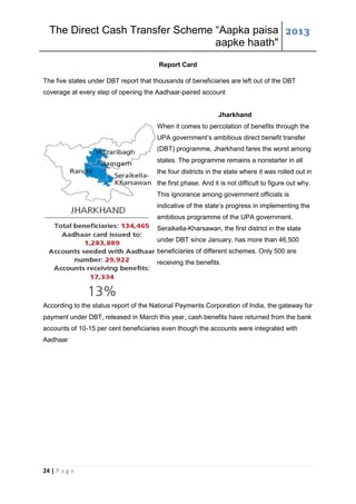 Direct Cash Transfer Scheme India | PDF | Business | Business and Finance