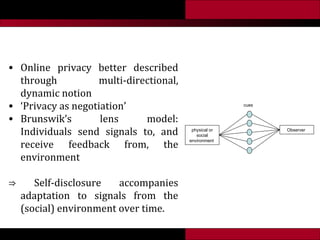 Participatory surveillance and privacy negotiation in social media | PPT