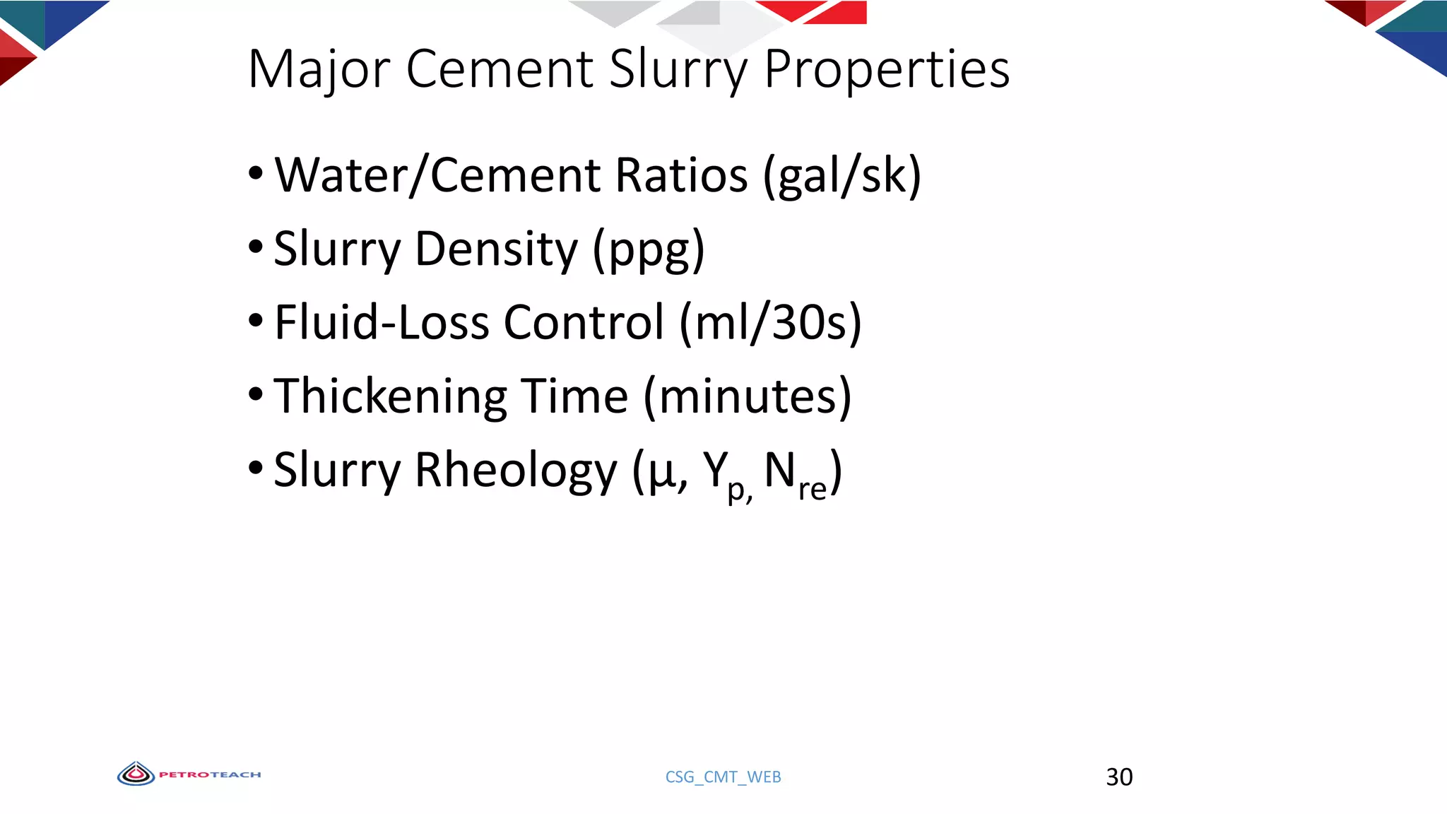 PetroTeach Casing and cementing Design webinar 01 10_2020 | PDF