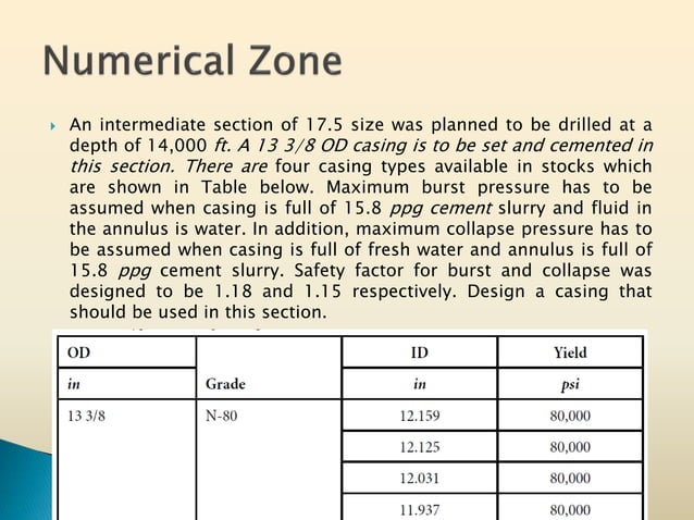 Casing design | PPTX | Geology | Science