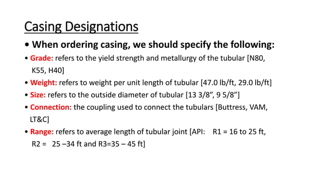 Casing Physical Properties,casing Grades and design .ppt