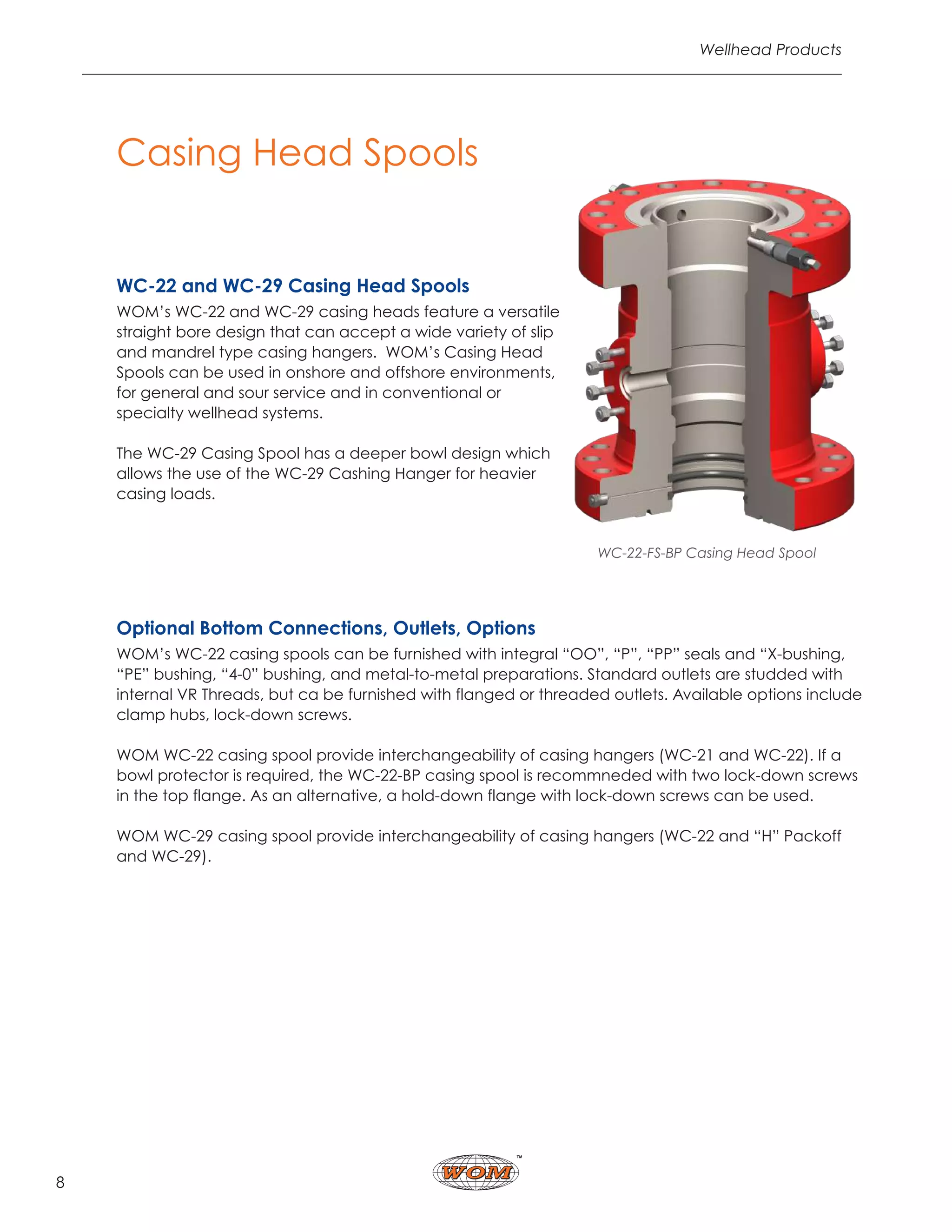 Casing Head Spools, Oilfield Casing - Worldwide Oilfield Machine | PDF