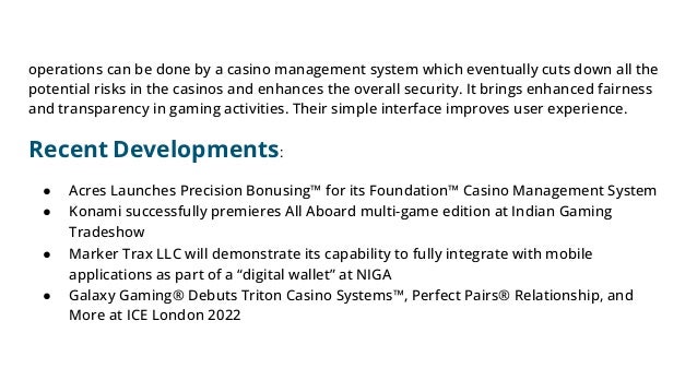Growth of Casino Management System – See What Data Are Saying | PDF