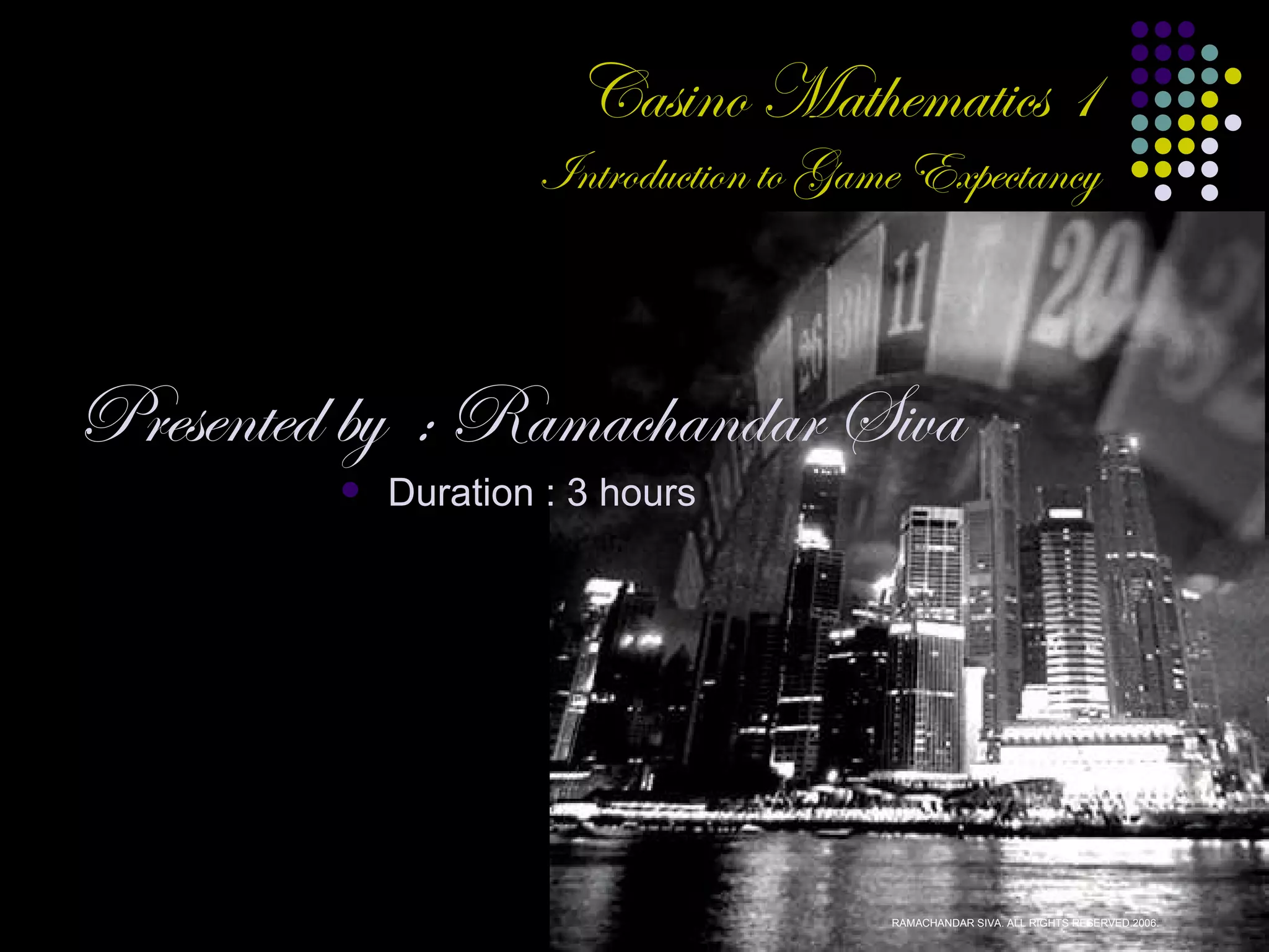 Introduction to Casino Mathematics | PPT