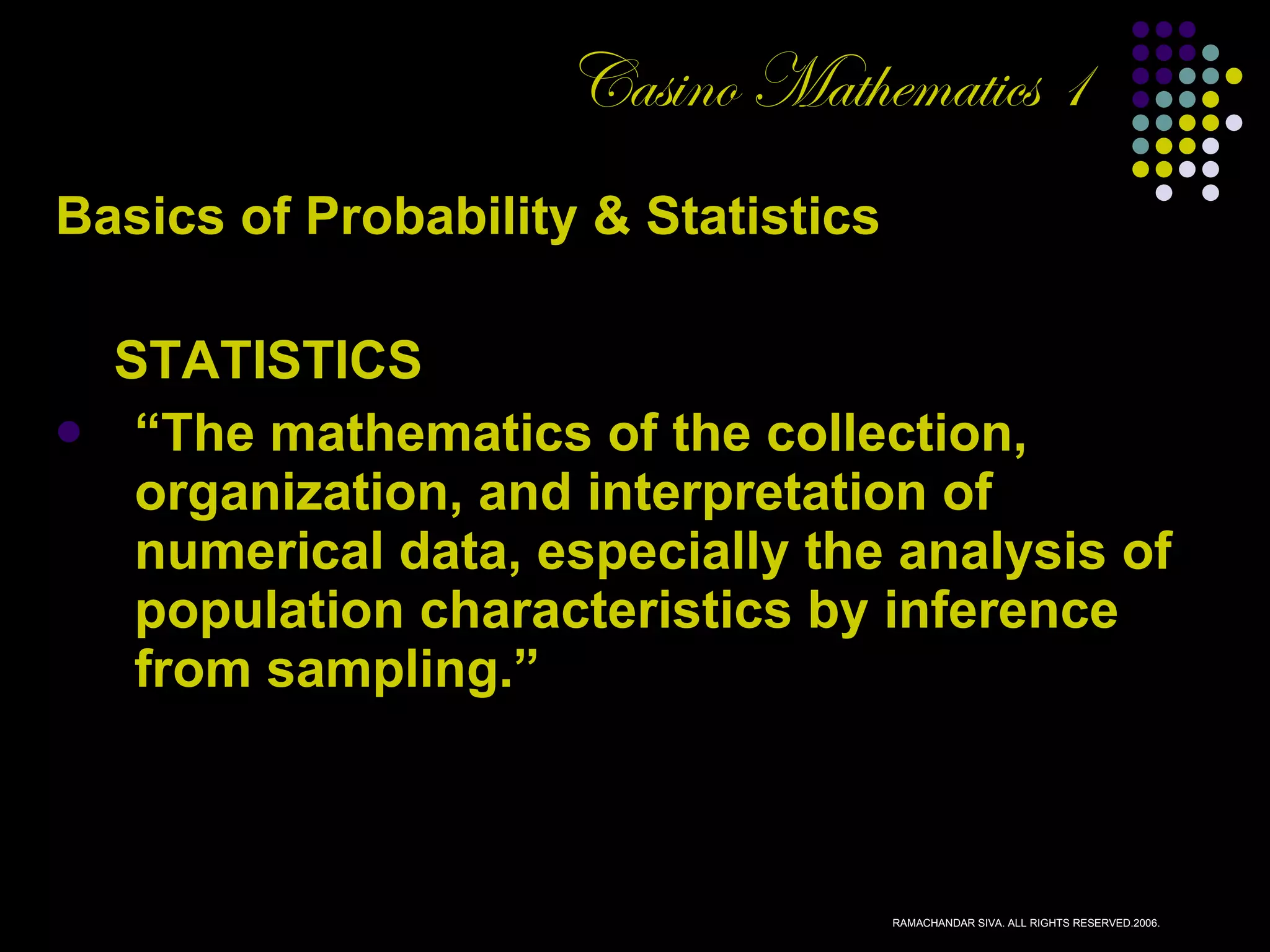 Introduction to Casino Mathematics | PPT