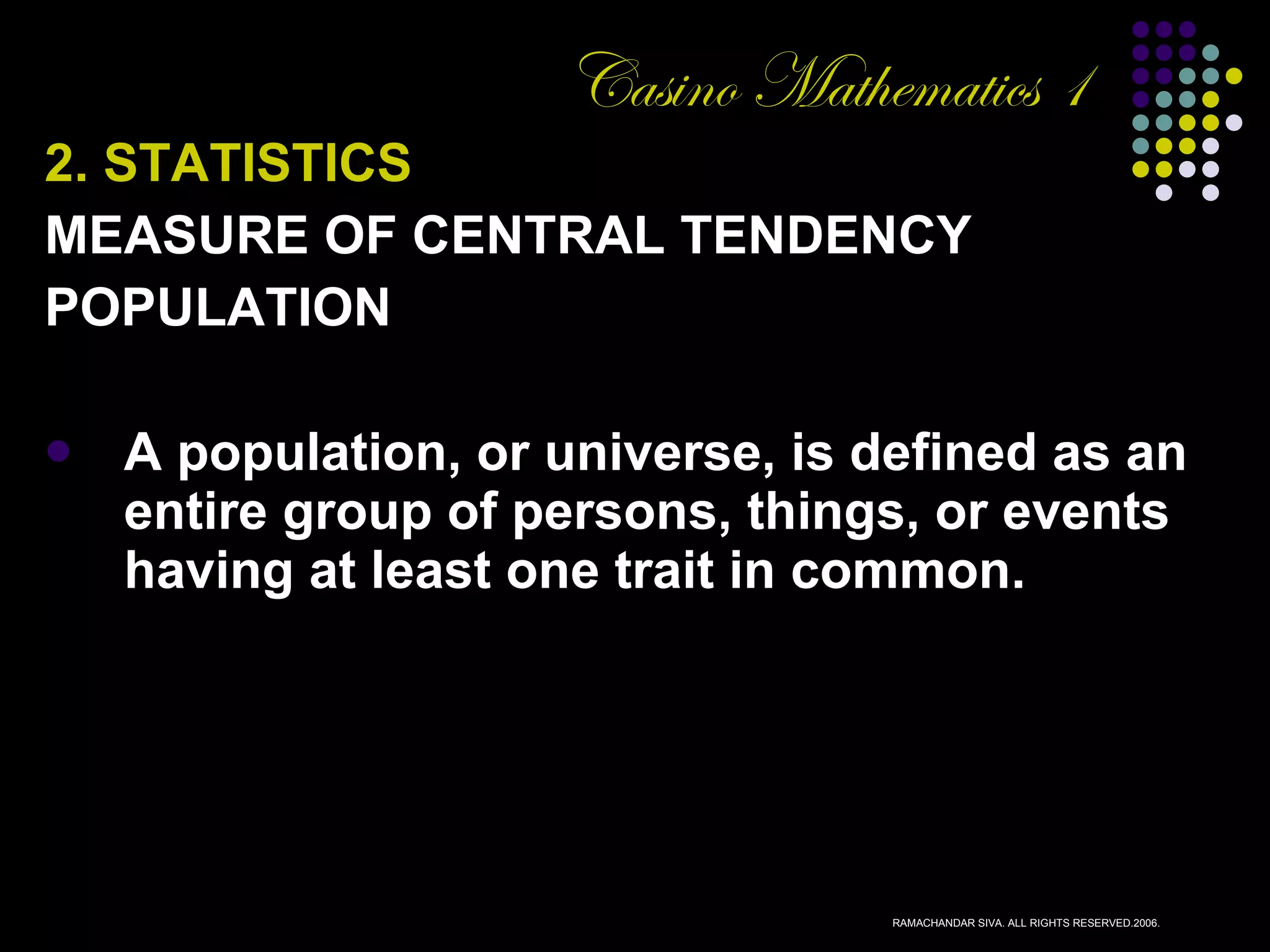Introduction to Casino Mathematics | PPT