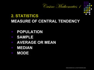 Introduction to Casino Mathematics | PPT