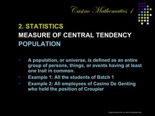 Introduction to Casino Mathematics | PPT