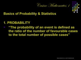 Introduction to Casino Mathematics | PPT