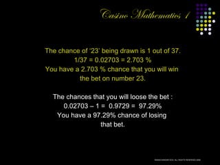 Introduction to Casino Mathematics | PPT