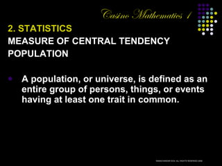 Introduction to Casino Mathematics | PPT