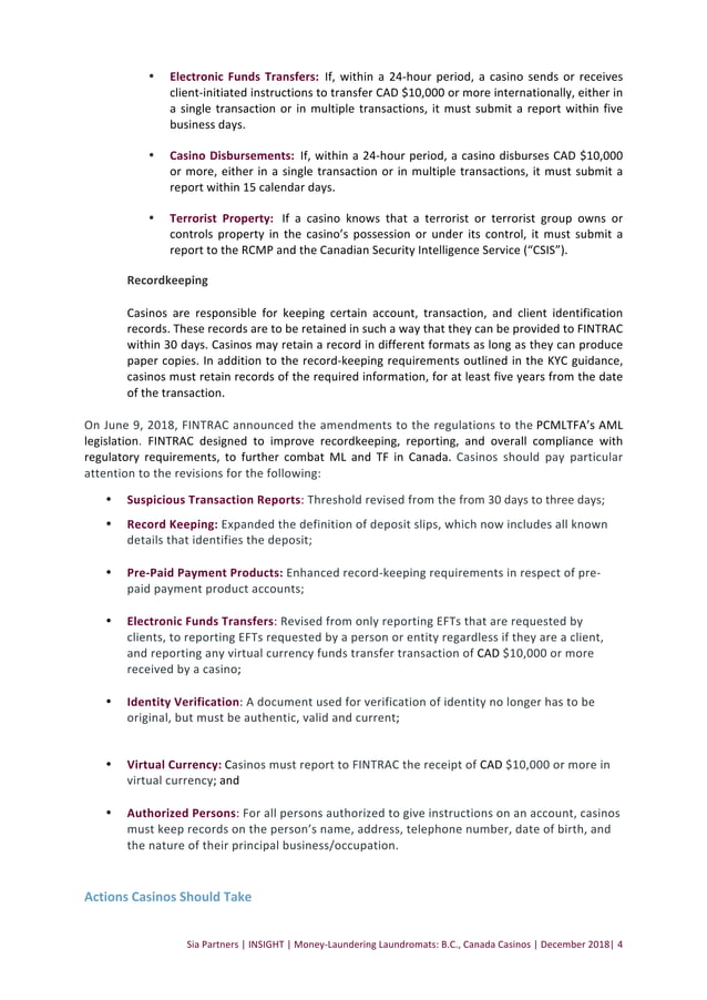Canada - Money Laundering Risk & Controls in Canadian Casinos | PDF