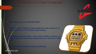 Presentation - Marketing Analysis of Casio ( G-Shock) | PPTX