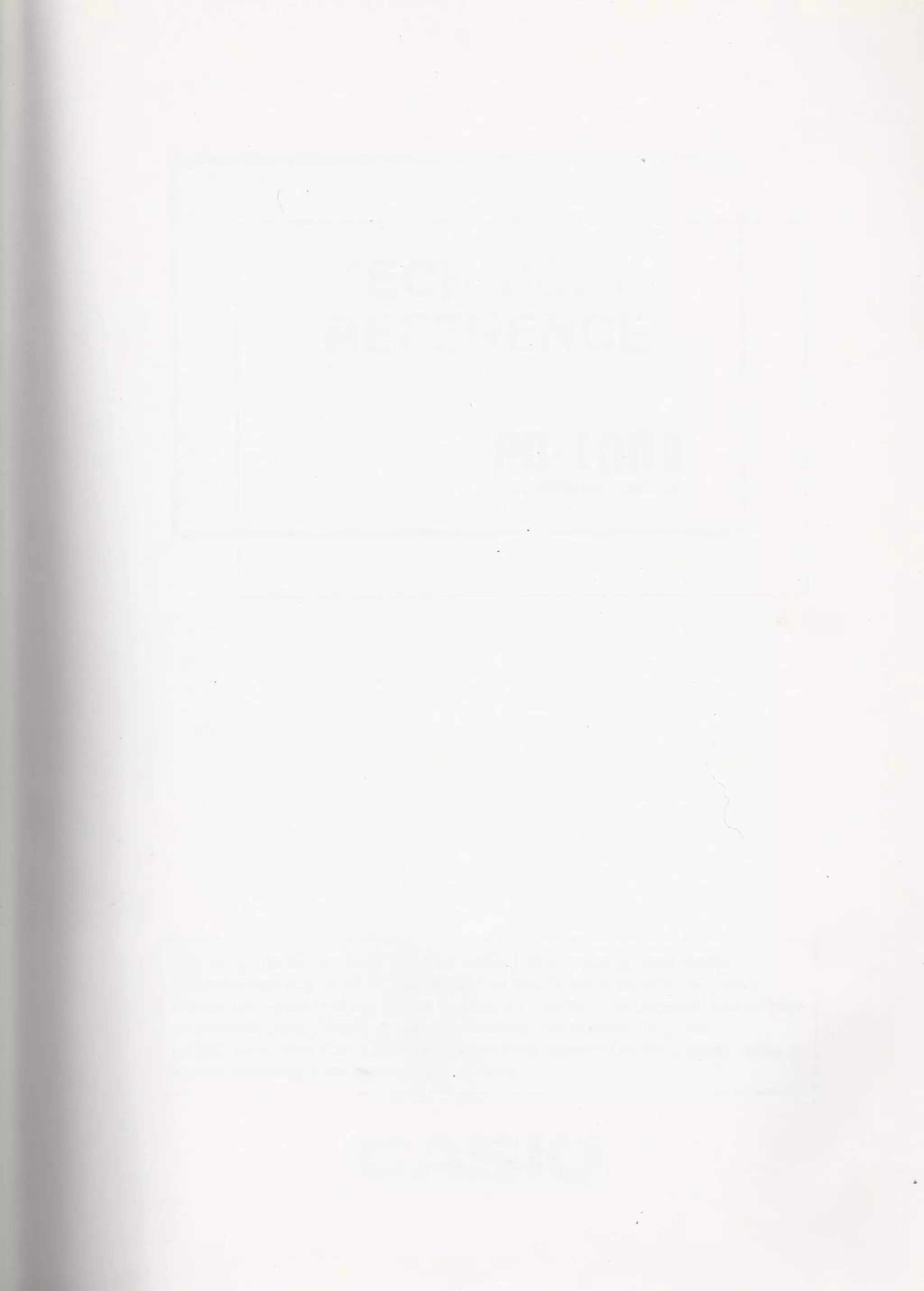Casio pb 1000 technical reference | PDF