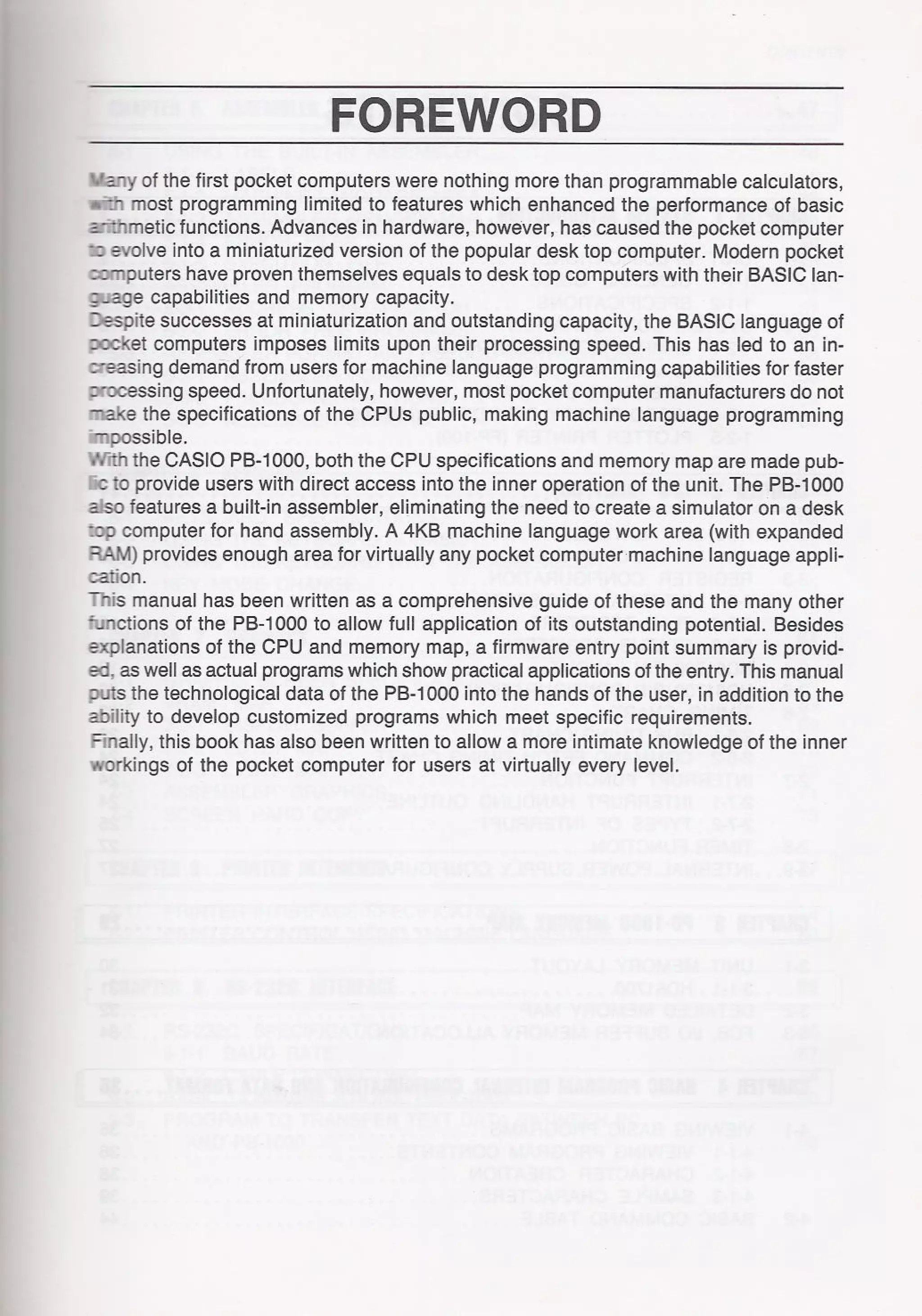 Casio pb 1000 technical reference | PDF