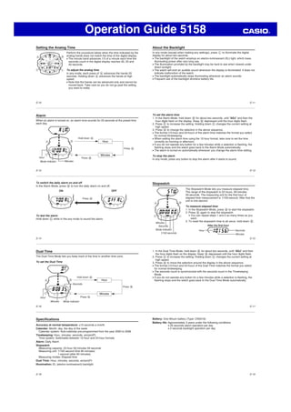 Casio qw5158 | PDF