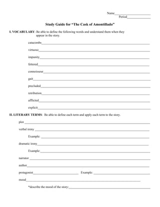 Cask of amontillado | PDF