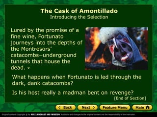 Cask of amontillado | PPT