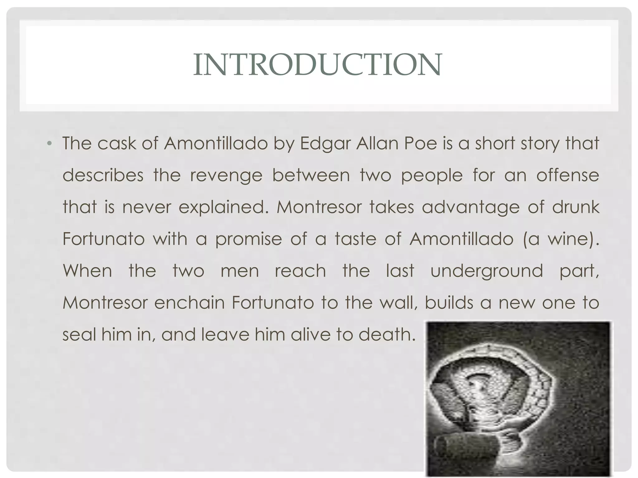 Cask of amontillado. | PPTX