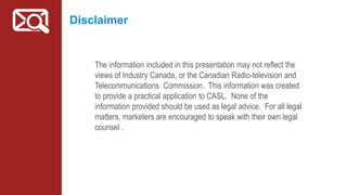 Canada's Anti-Spam Legislation: Overview and Consent Guidelines | PPTX