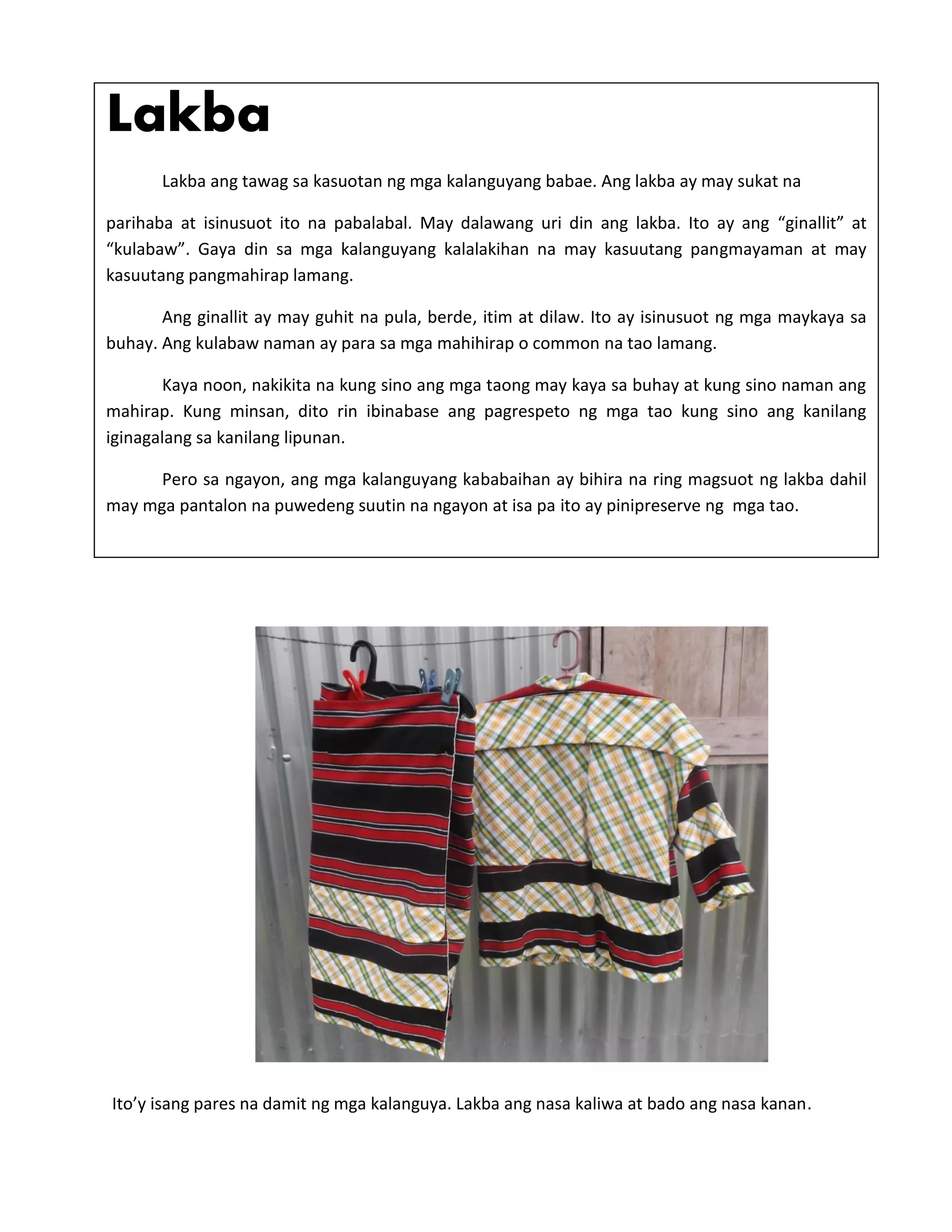 sagisag kultura ng mga kalanguya | PDF