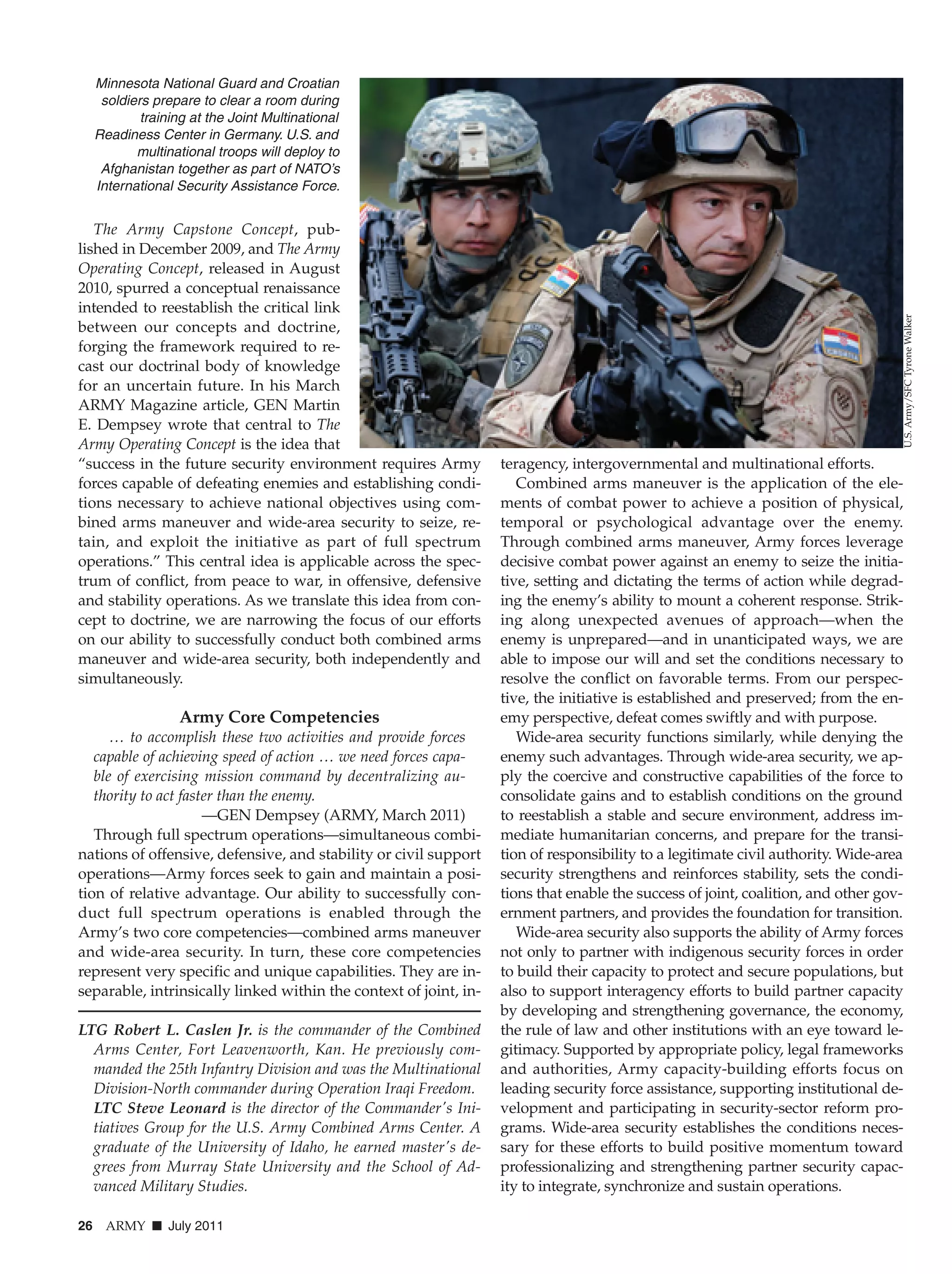 Beyond the Horizon: Defining Army Core Competencies for the 21st ...
