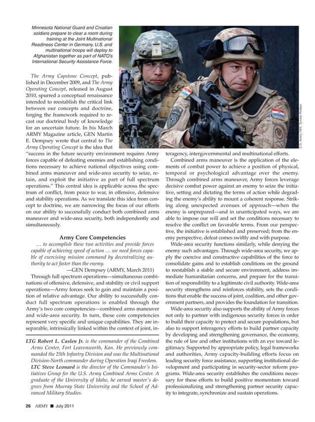 Beyond the Horizon: Defining Army Core Competencies for the 21st ...