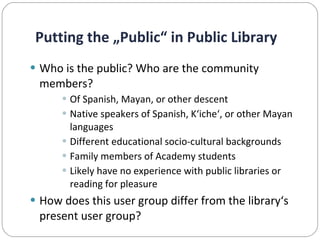 Librarians Without Borders: International Service Learning in Guatemala ...