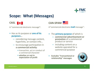 CASL vs CAN-SPAM - Canada’s Anti‐Spam Law | PDF | Law