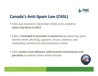 CASL vs CAN-SPAM - Canada’s Anti‐Spam Law | PDF | Law